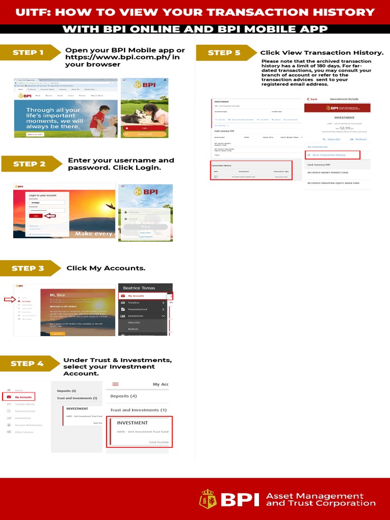 How To View Your Transaction History | PDF