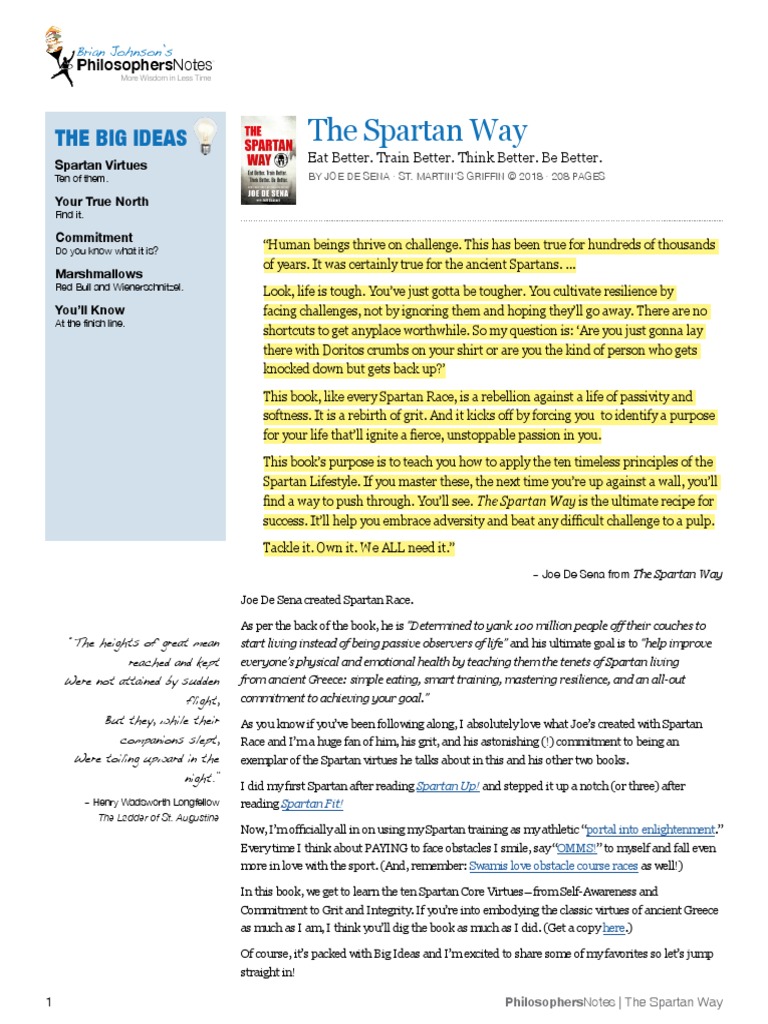 The Spartan Way | PDF | Virtue | Courage