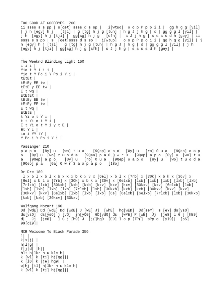 Piano Sheet Roblox | PDF