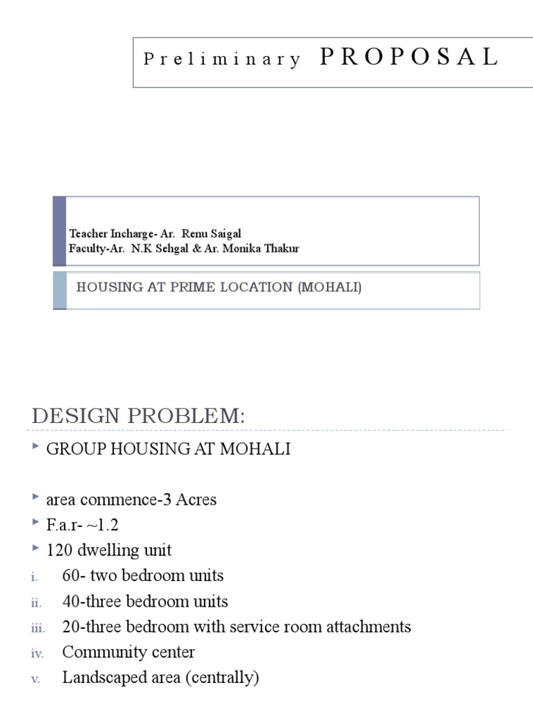 Preliminary PROPOSAL | PDF | Home
