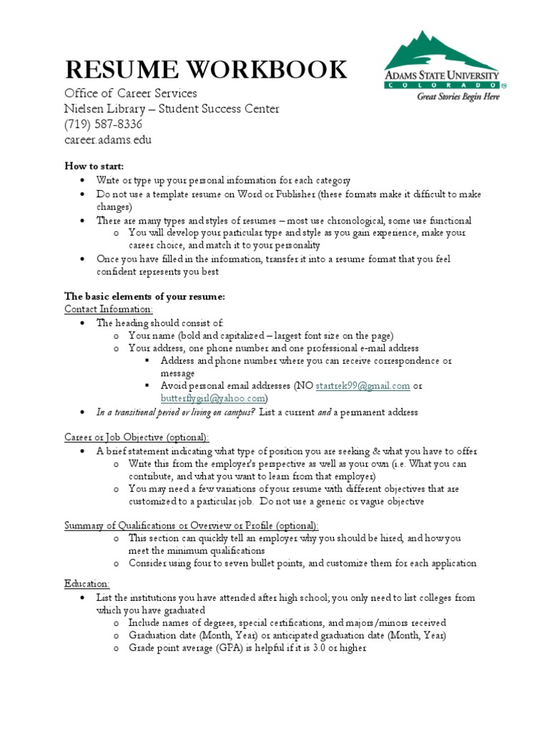 Resume Writing Guide and Tips | PDF | Résumé