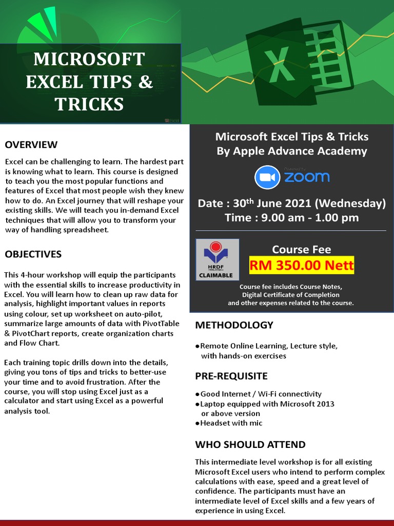 A.Excel Tips & Tricks Brochure | PDF | Microsoft Excel | Computing