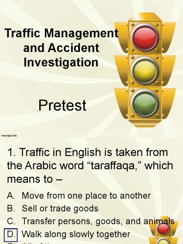 Traffic Management and Accident Invest. | PDF | Traffic | Road Transport