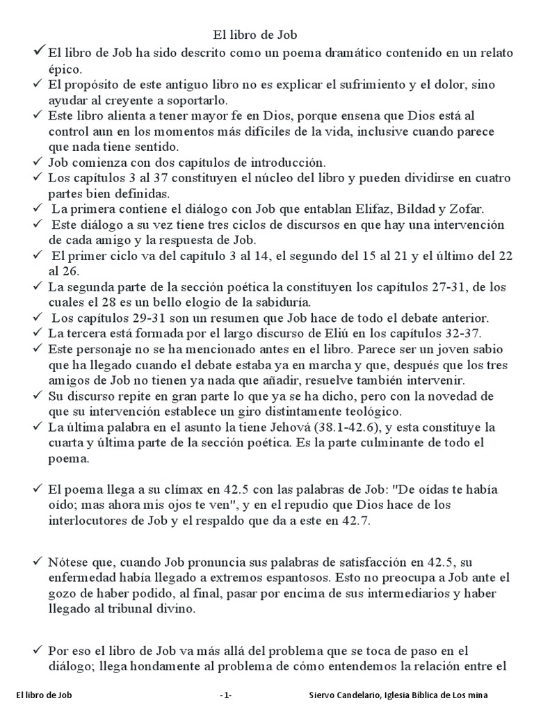 El Libro de Job | PDF | Libro de trabajo | Creencia religiosa y doctrina