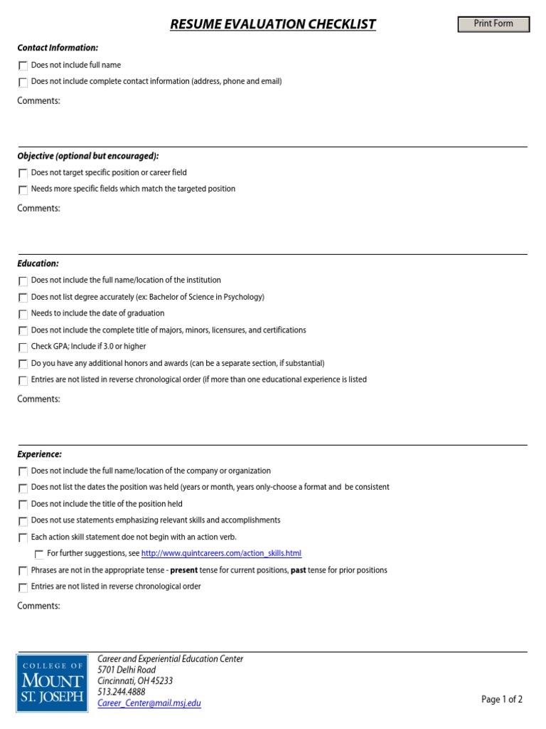 JSW N11 Resume Checklist | PDF | Software | Computing