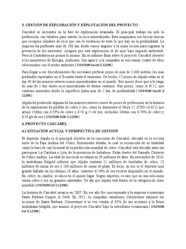 Casca Bel | PDF | Evaluación de impacto ambiental | Minería