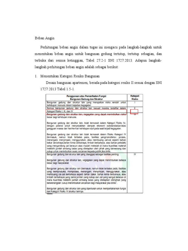 Perhitungan Beban Angin SNI 1727:2013 | PDF | Metode & Bahan Ajar ...
