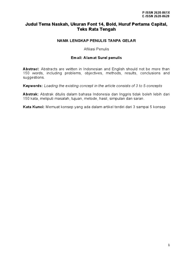 Template Jurnal Al-Ilmi | PDF