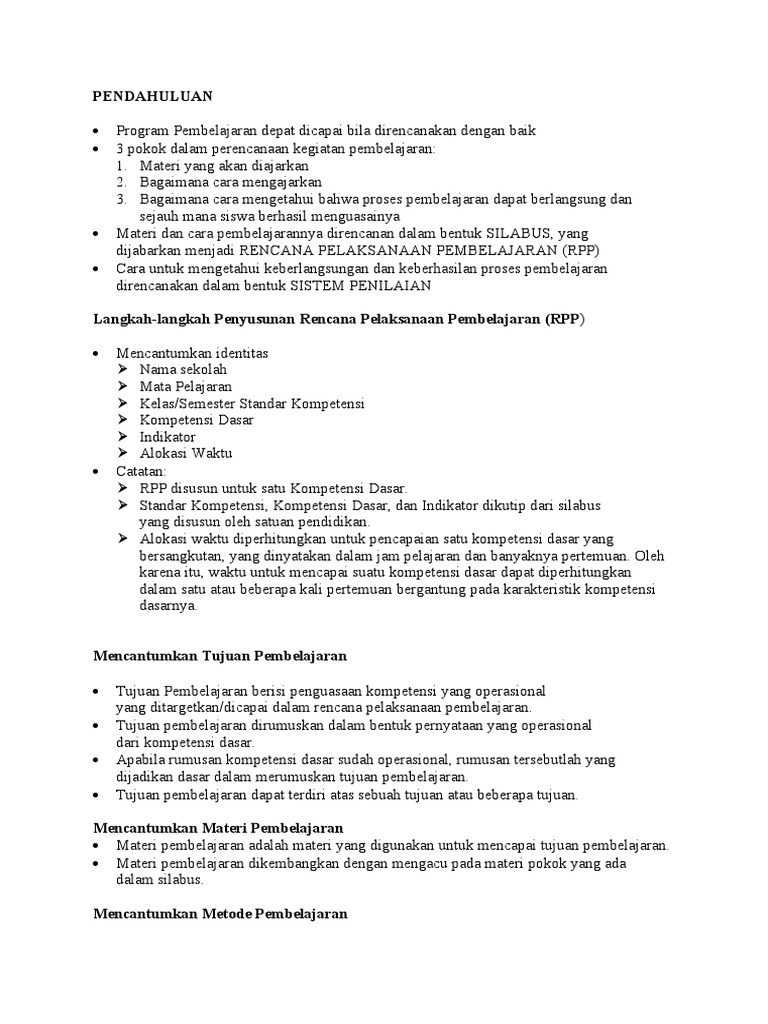 Pengembangan RPP KTSP | PDF