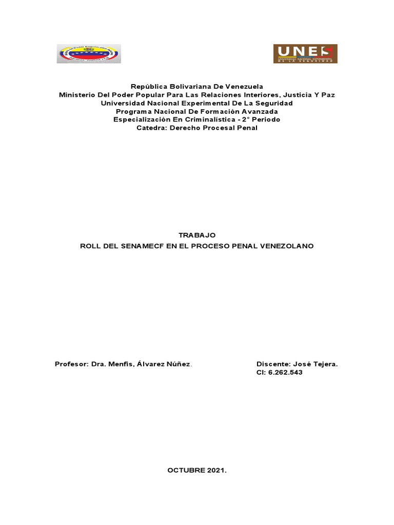 Funcion Senamecf en El Proceso Judicial | PDF | Jurisprudencia médica ...