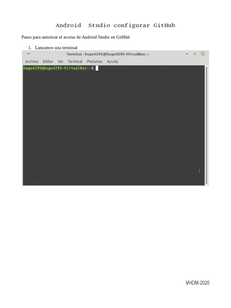 Configuracion Android Studio y Github | PDF