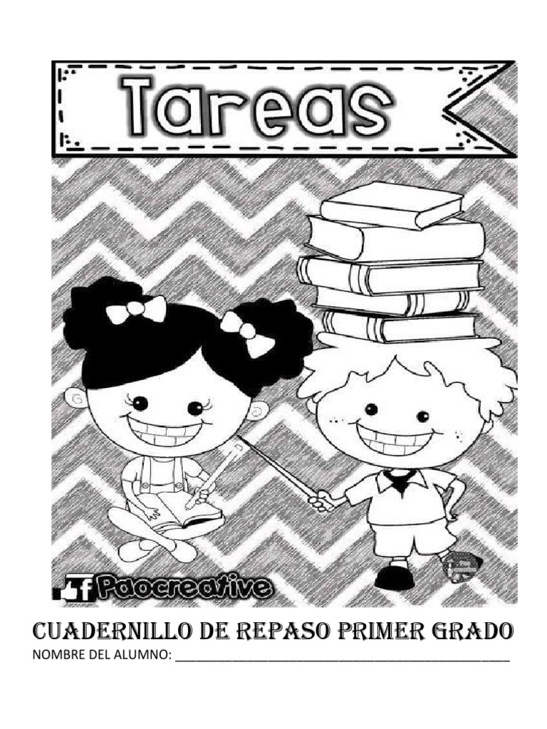 Cuadernillo de repaso de primer grado con actividades de colorear ...