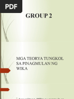 Aralin 3 Mga Teorya NG Pinagmulan NG Wika | PDF