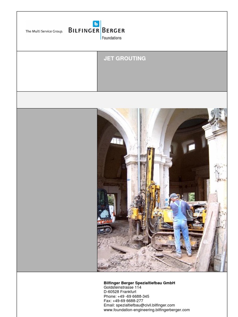 Jet Grouting | PDF | Geotechnical Engineering | Porosity