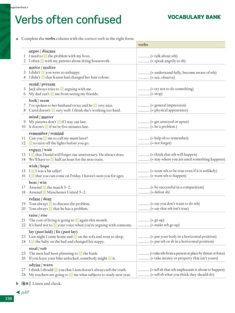 Confusing Verbs | PDF