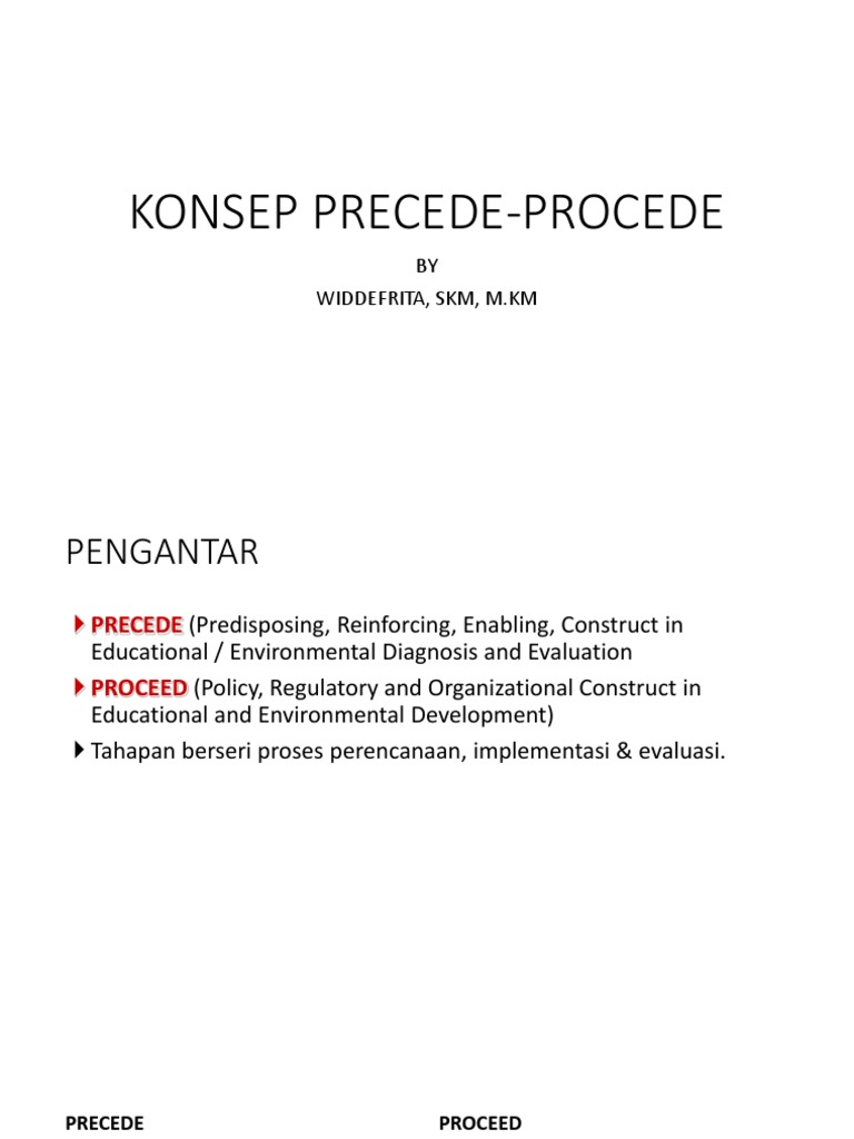 Konsep Precede Procede | PDF
