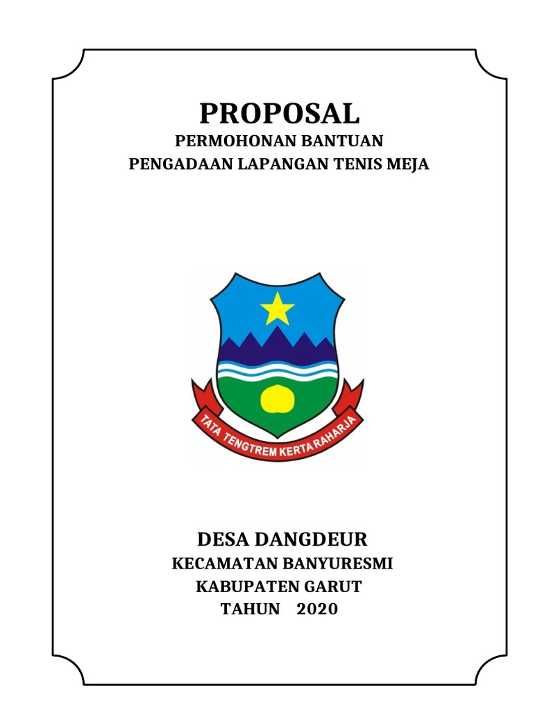 Proposal Bantuan Tenis Meja | PDF
