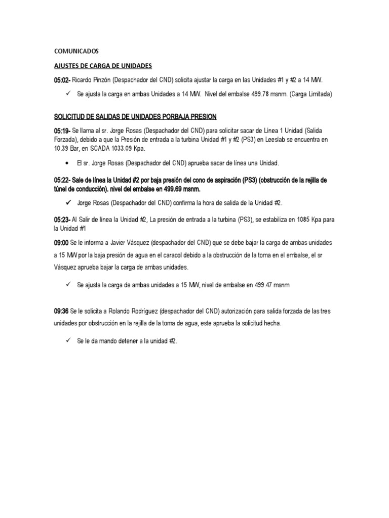 Comunicados Generales | PDF | Hidrología