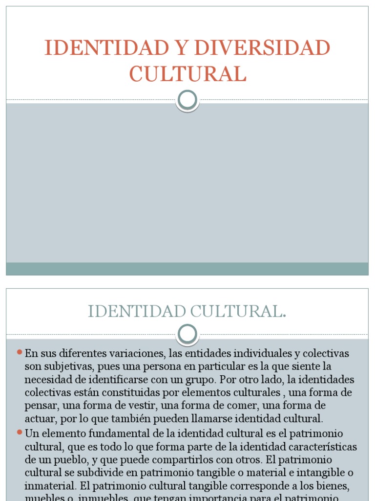 Identidad y Diversidad Cultural en México | PDF | Diversidad cultural