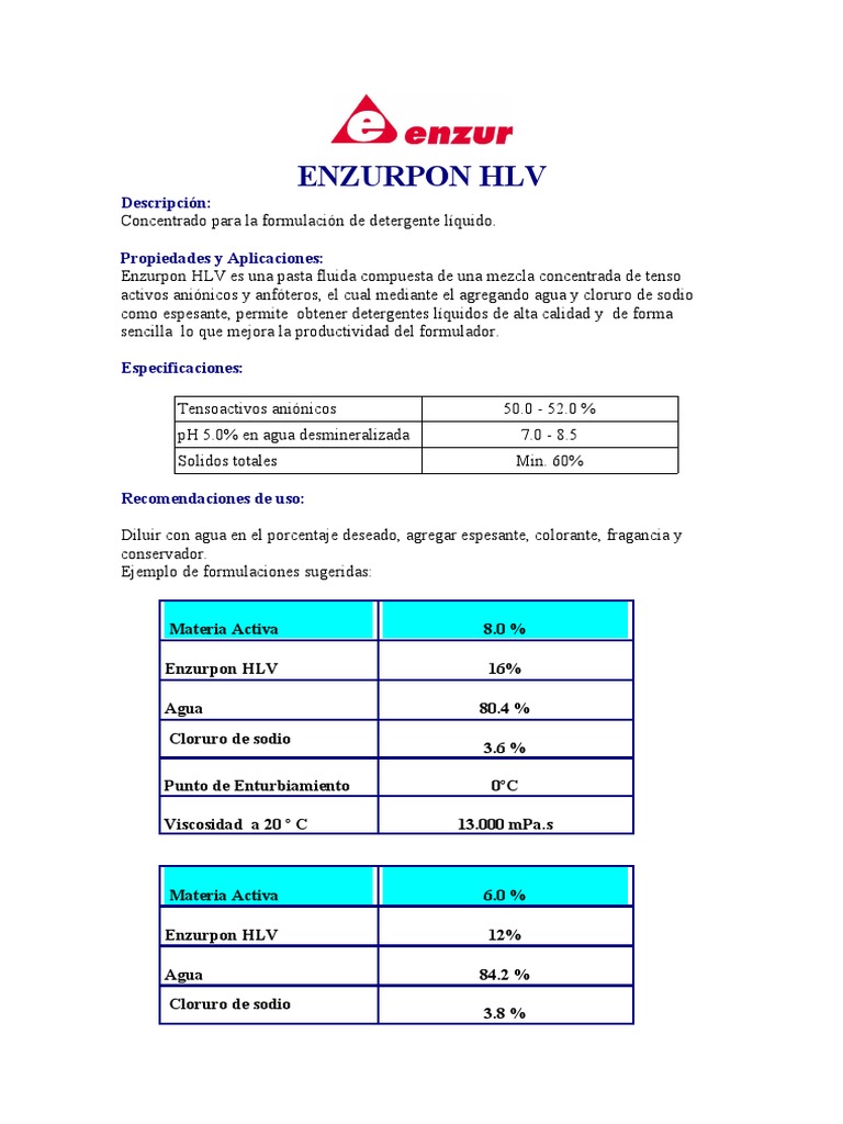 Pastrex 70tds Enzurpon HLV | PDF | Agua | Materiales