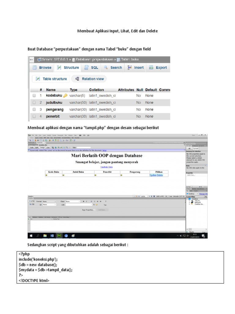 Membuat Aplikasi Input-lihat-edit-Delete - Database Perpustakaan | PDF | Metode & Bahan Ajar ...