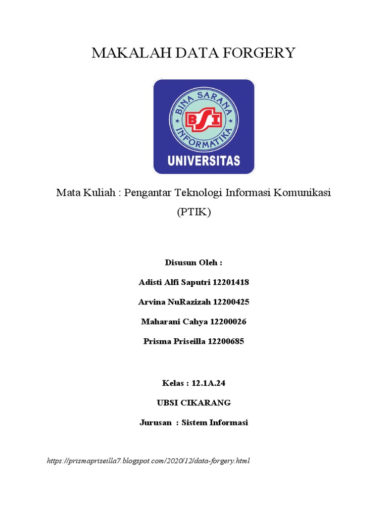 Pengertian dan Contoh Data Forgery | PDF | Ilmu Sosial | Hukum