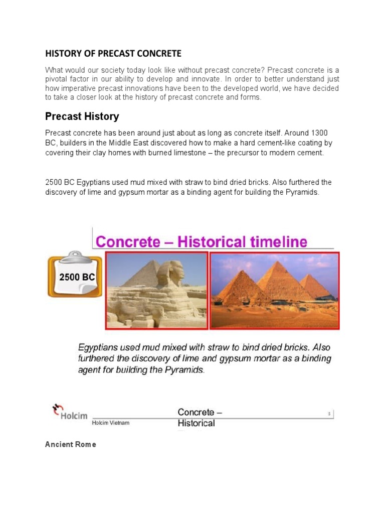 Evolution of Precast Concrete History | PDF | Precast Concrete | Concrete