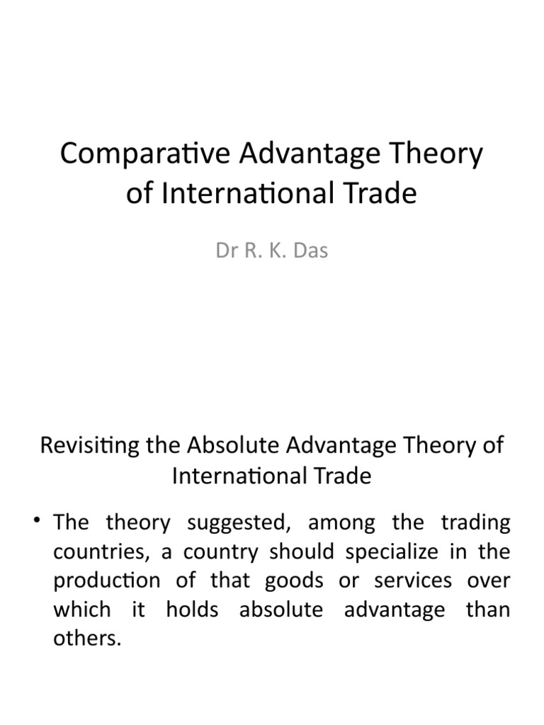 Comparative Advantage Theory 2.11 | PDF | Comparative Advantage ...