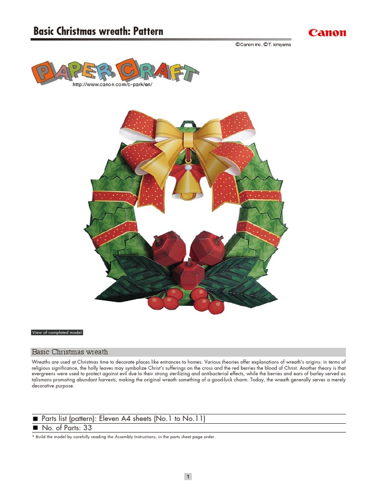 Basic Christmas Wreath | PDF | Wreath | Christmas