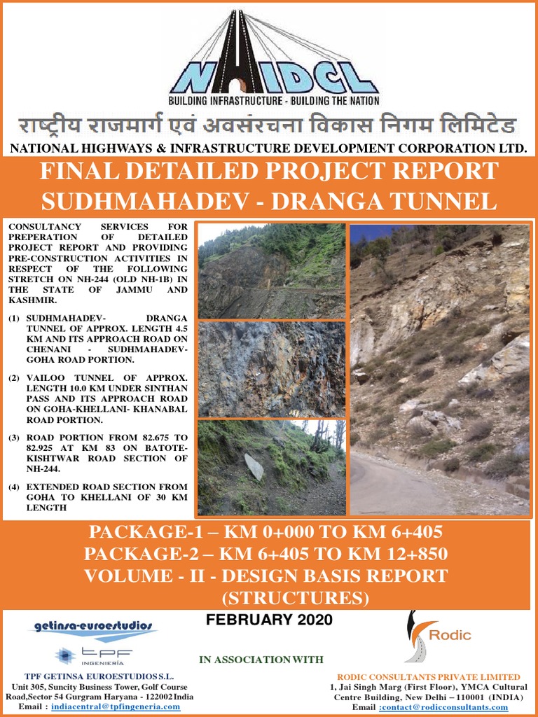 Design Basis Report (Structure) | Download Free PDF | Road | Tunnel