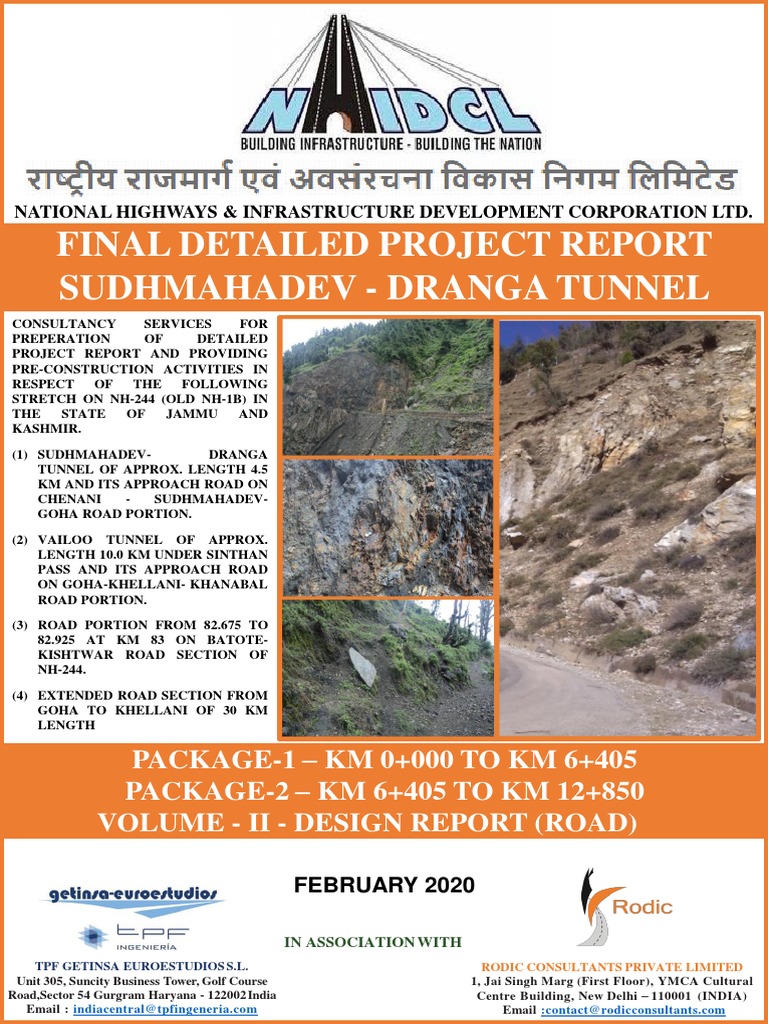 Design Rpeort (Road) | PDF | Road | Tunnel