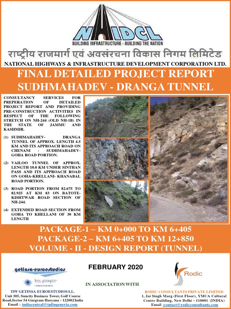 Design Rpeort (Tunnel) - Compressed | PDF | Tunnel | Road