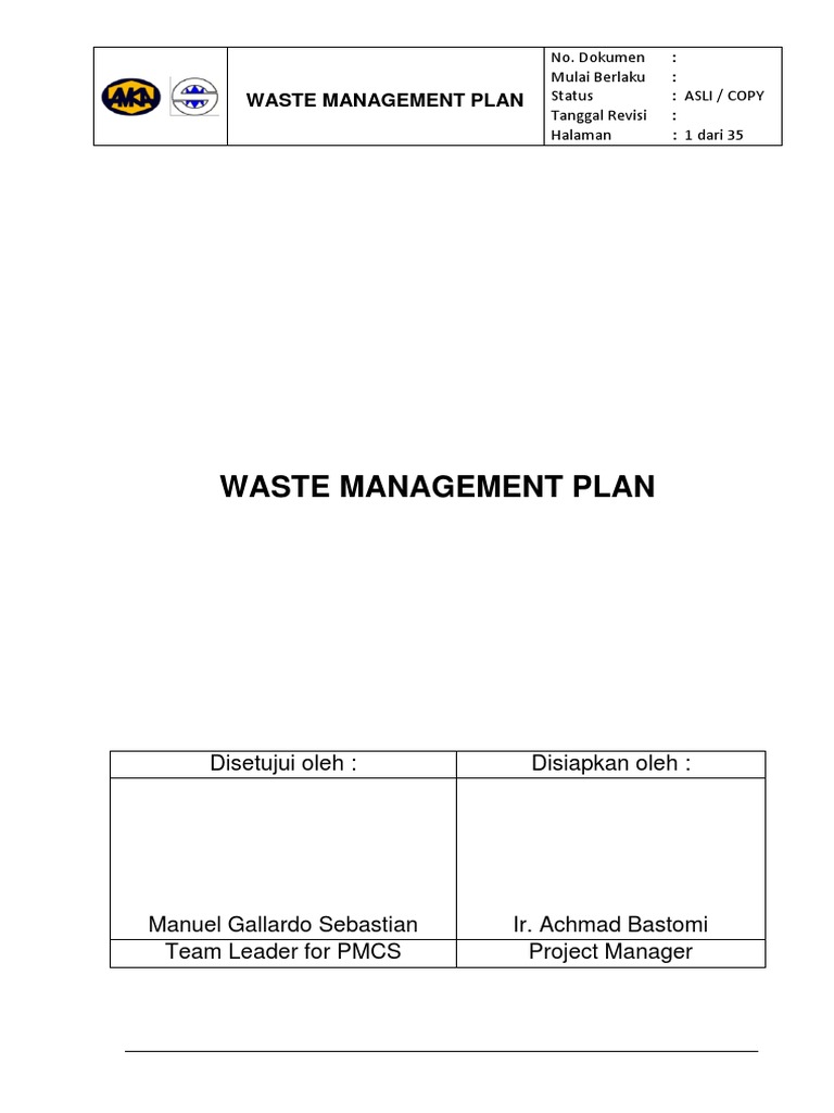Waste Management Plan | PDF