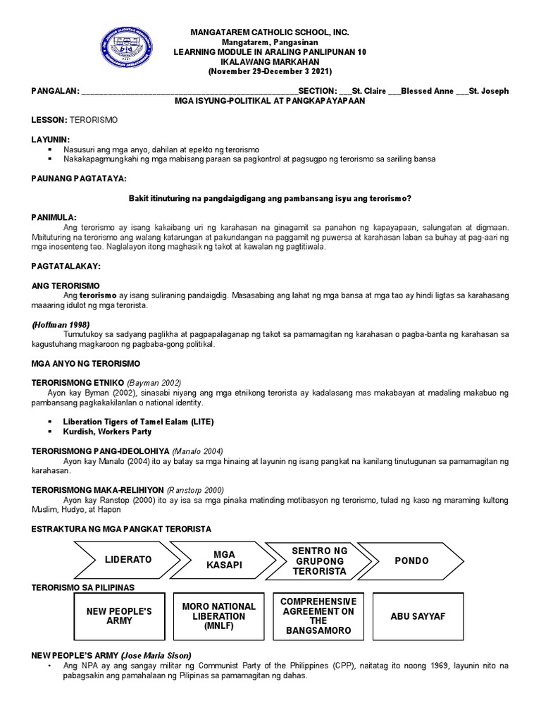 APAN 2nd Quarter 3rd Module | PDF