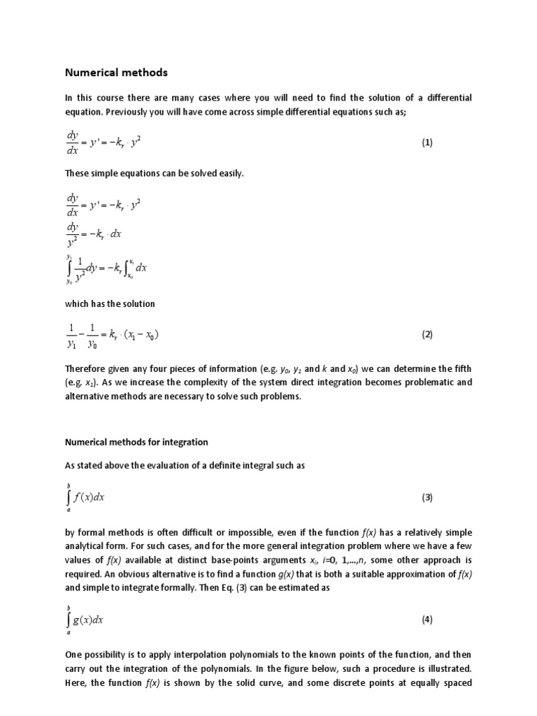 Numerical Methods Notes Numerical Analysis Mathematical Analysis