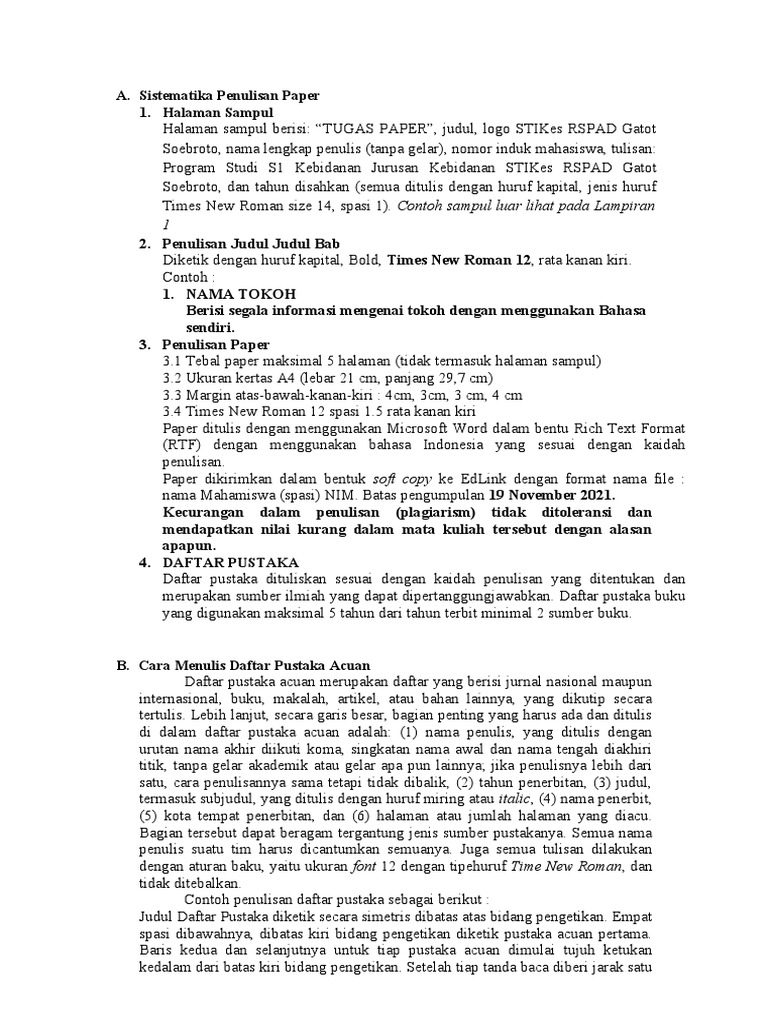 Panduan Penulisan Paper Kebidanan | PDF