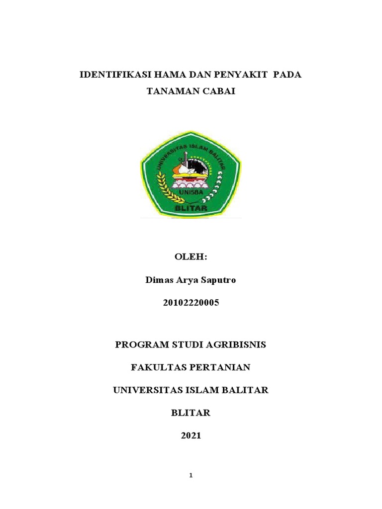 Identifikasi Hama Dan Penyakit Pada Tanaman Terong | PDF