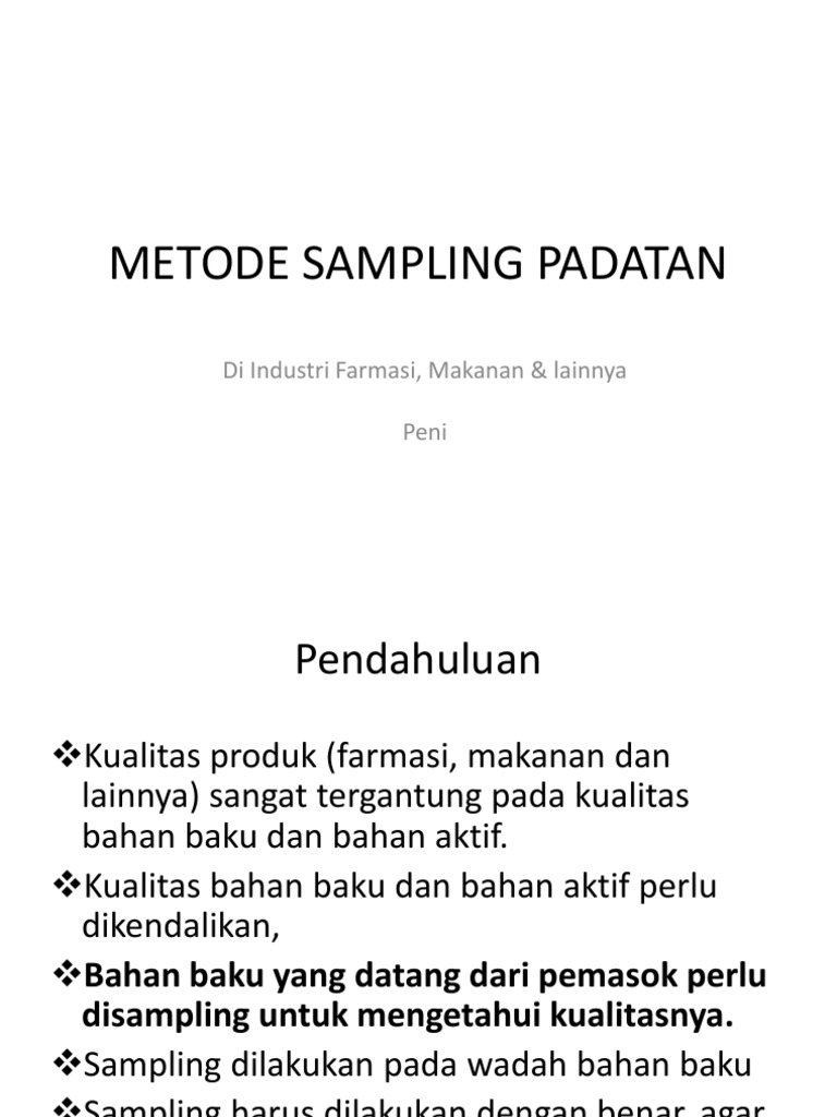 Pt10-Metode Sampling Who & Anzi | PDF