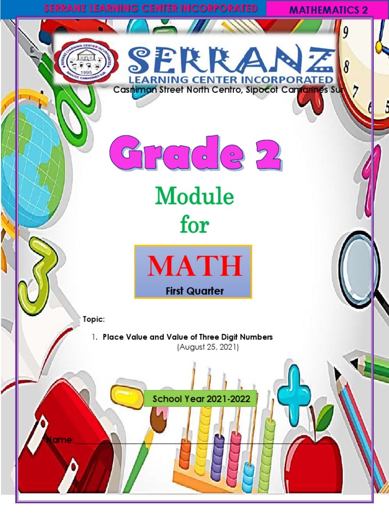 LESSON 2 Math Place Value and Value of Three Digit Numbers | PDF ...