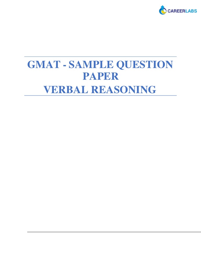 GMAT Verbal Sample Questions Solutions | PDF | Overtime | Top Down And ...