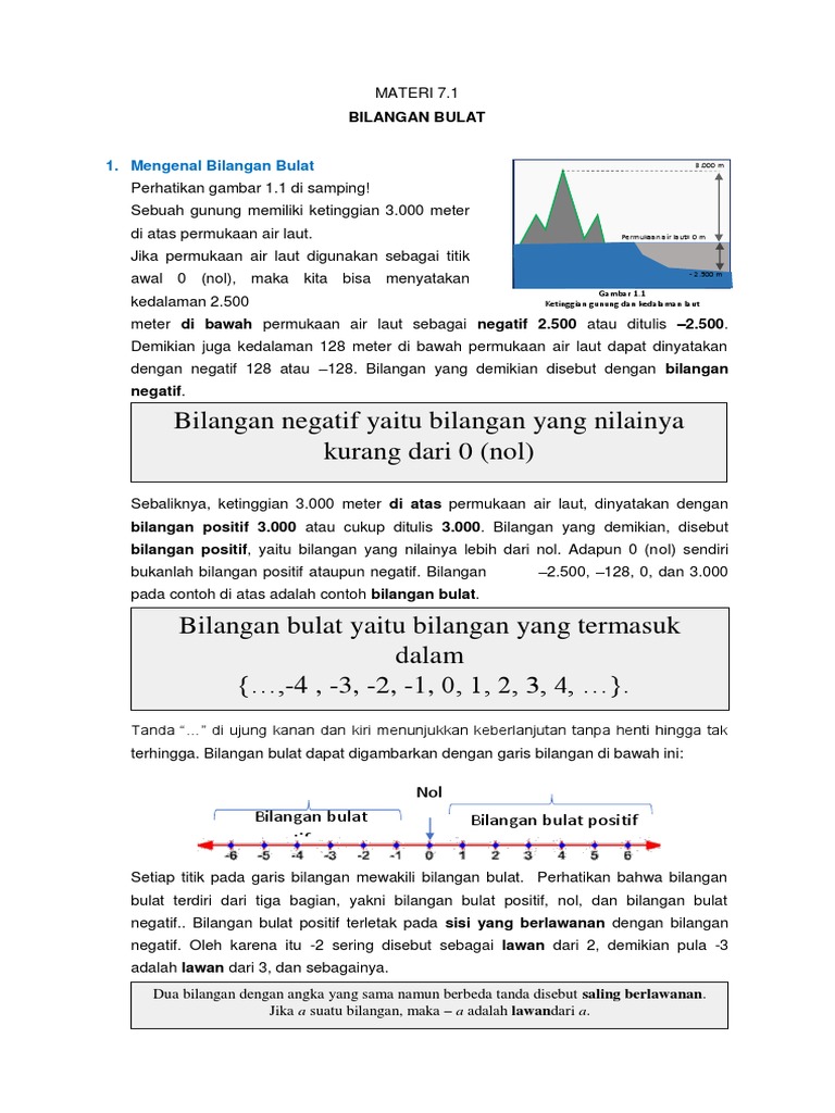 Materi Bilangan Bulat | PDF