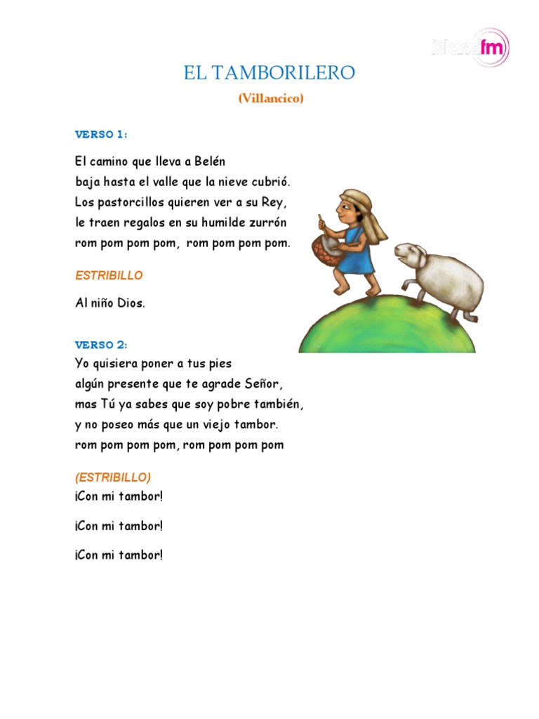 EL TAMBORILERO - Villancico | PDF