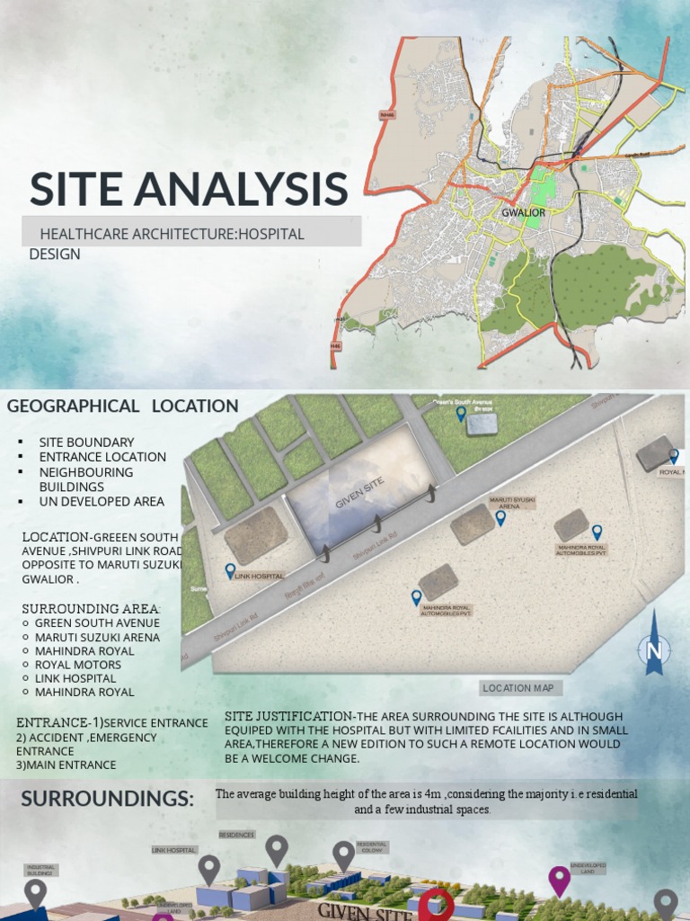 Hospital Site Design Analysis | PDF | Building | Contour Line