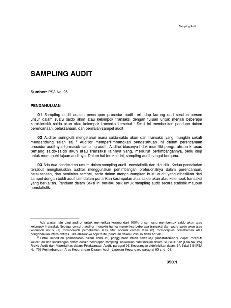 Panduan Sampling Audit Efektif | PDF