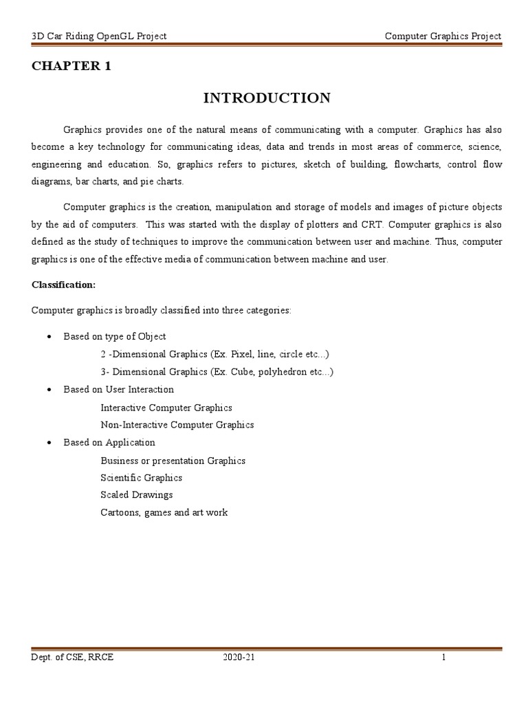 Car Riding Opengl Project | PDF | Computer Graphics | Callback (Computer Programming)