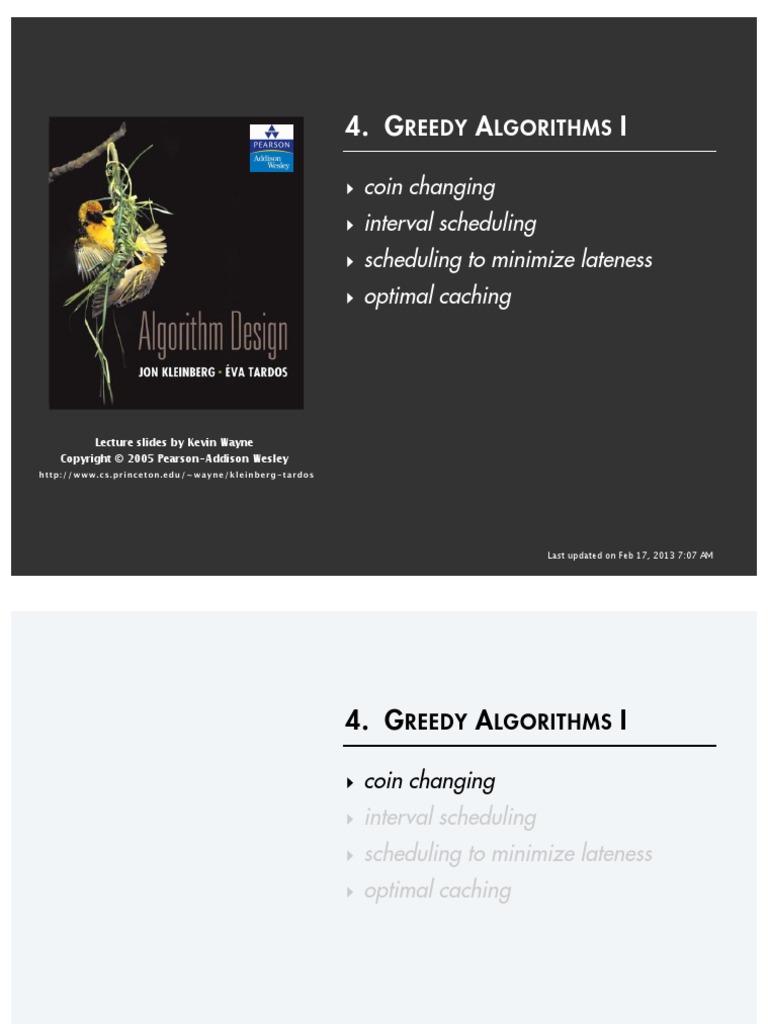04 Greedy Algorithms I | PDF | Mathematical Optimization | Cache (Computing)