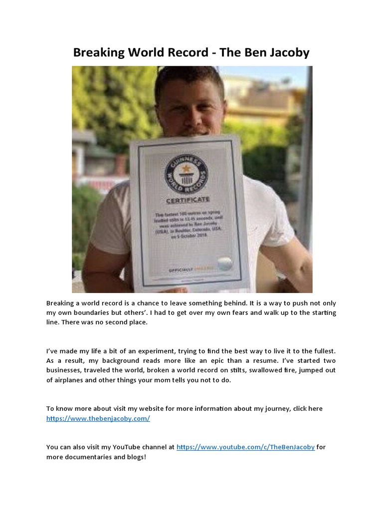 Breaking World Record | PDF