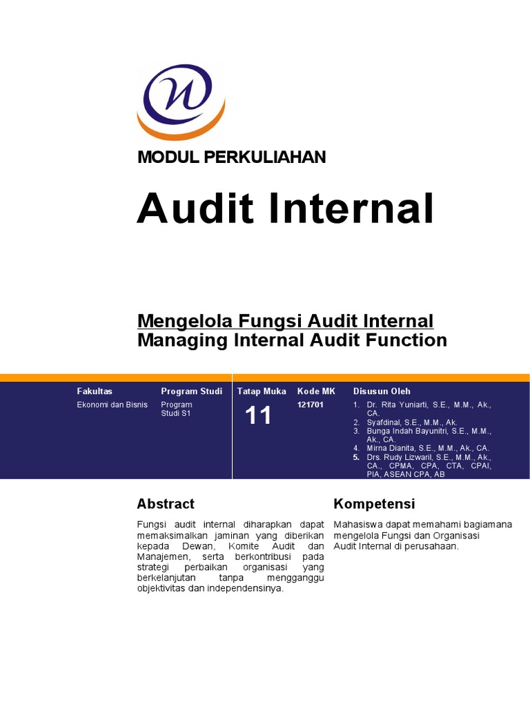 Modul 10 Audit Internal | PDF