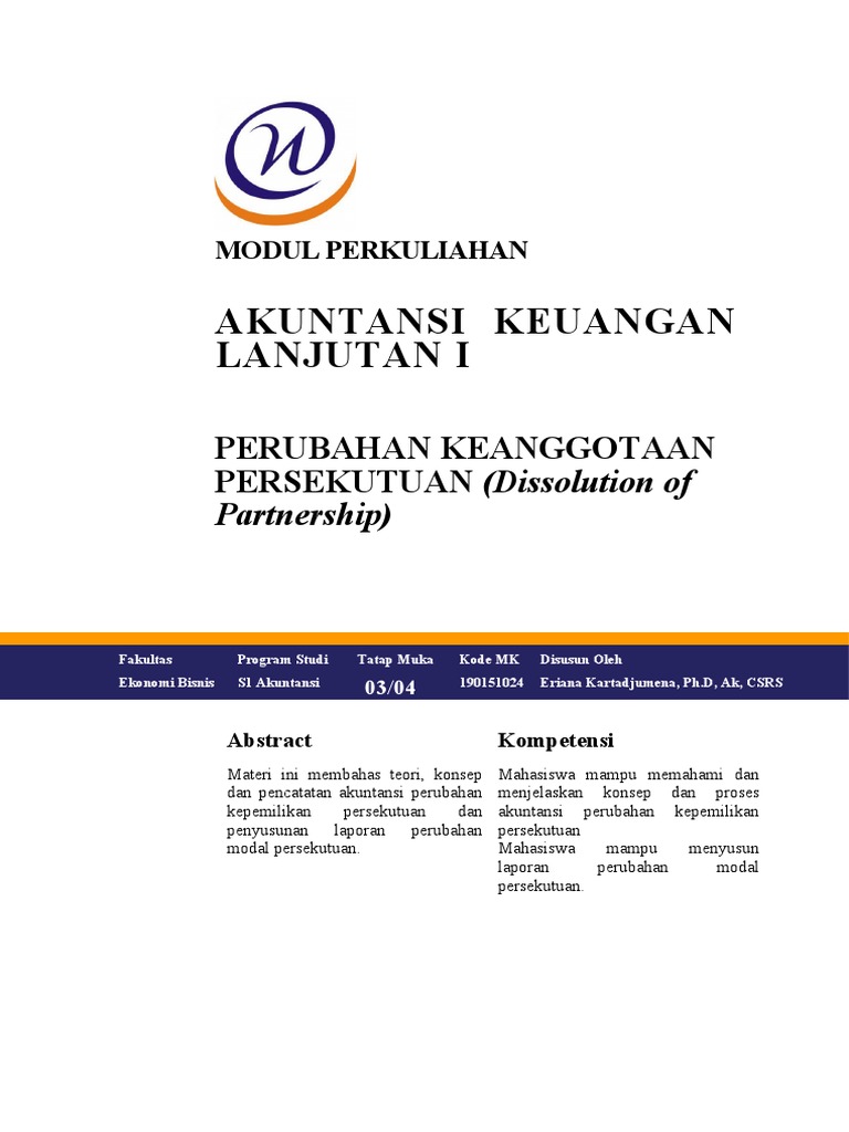 Modul AKLI-3.PerubahanPartnership | PDF
