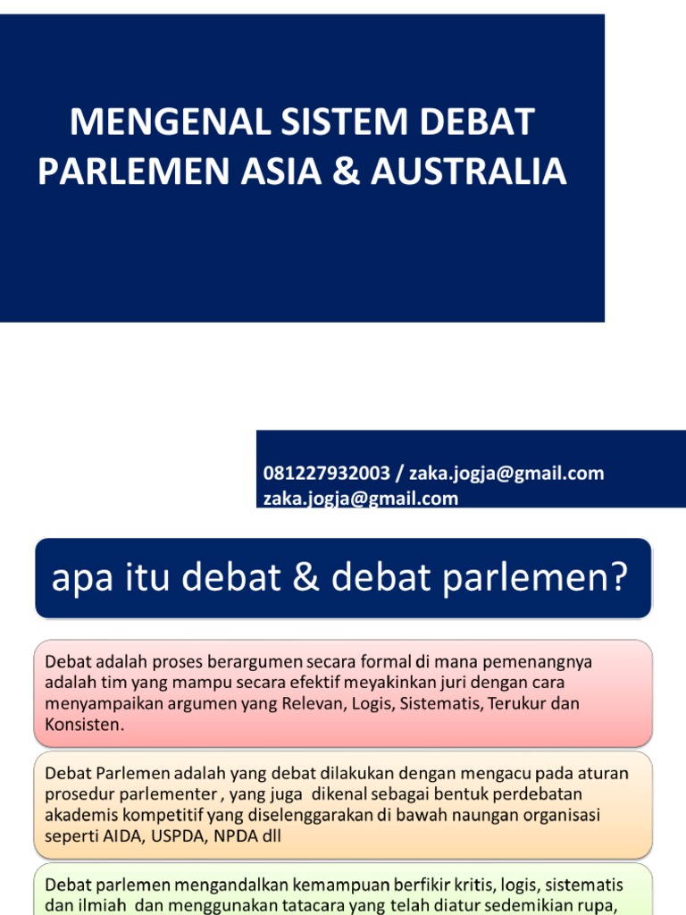 Debate Workshop Intro To Asian & Austral System | PDF | Karier ...